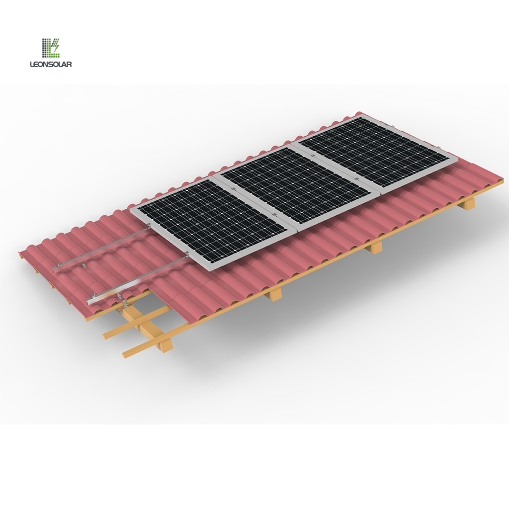 solar tile roof racking system