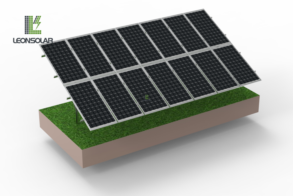 Single-column carbon steel ground pv system